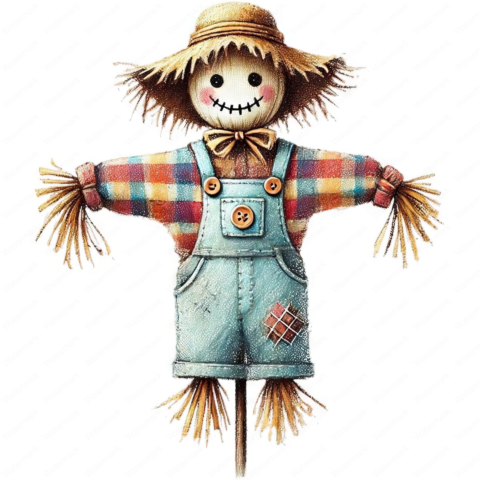 Charming Scarecrow Clipart Bundle: Harvest Art Designs (digital ...