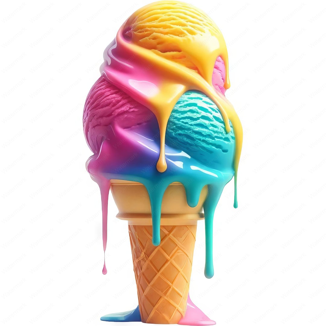 Melting Ice Cream Clipart | Delicious Melting Ice Cream Clipart Bundle ...