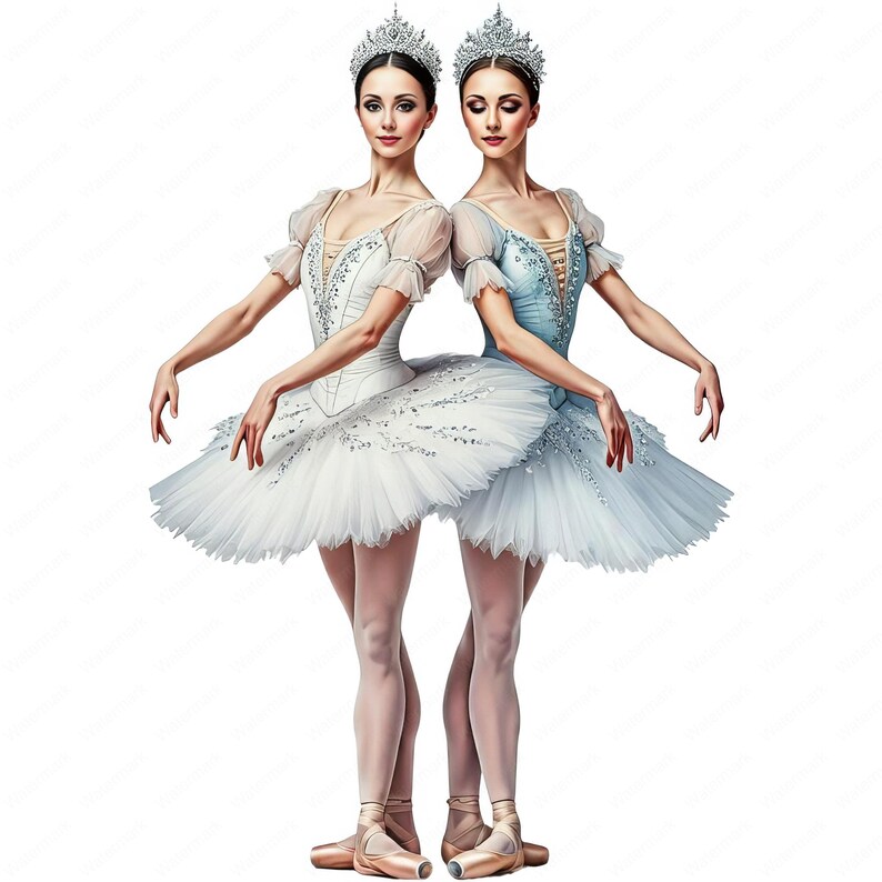 Nutcracker Ballet Clipart | Ballerina Duo, Christmas Art (digital ...