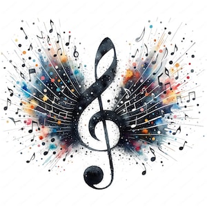 Music Note Clipart | Harmonious Music Note Clipart Bundle 03 | 10 High ...