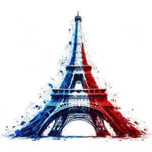 Paris Eiffel Tower Clipart Bundle: French Art Designs (digital Download ...