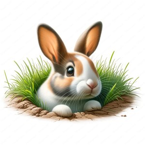 Rabbit Clipart | Cute Rabbit Clipart Bundle | 10 High-quality Designs ...