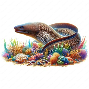 Eel Clipart | Realistic Eel Clipart Bundle | 10 High-quality Designs ...