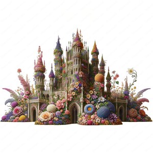 Floral Castle Clipart | Floral Castle Clipart Bundle | 10 High-quality ...