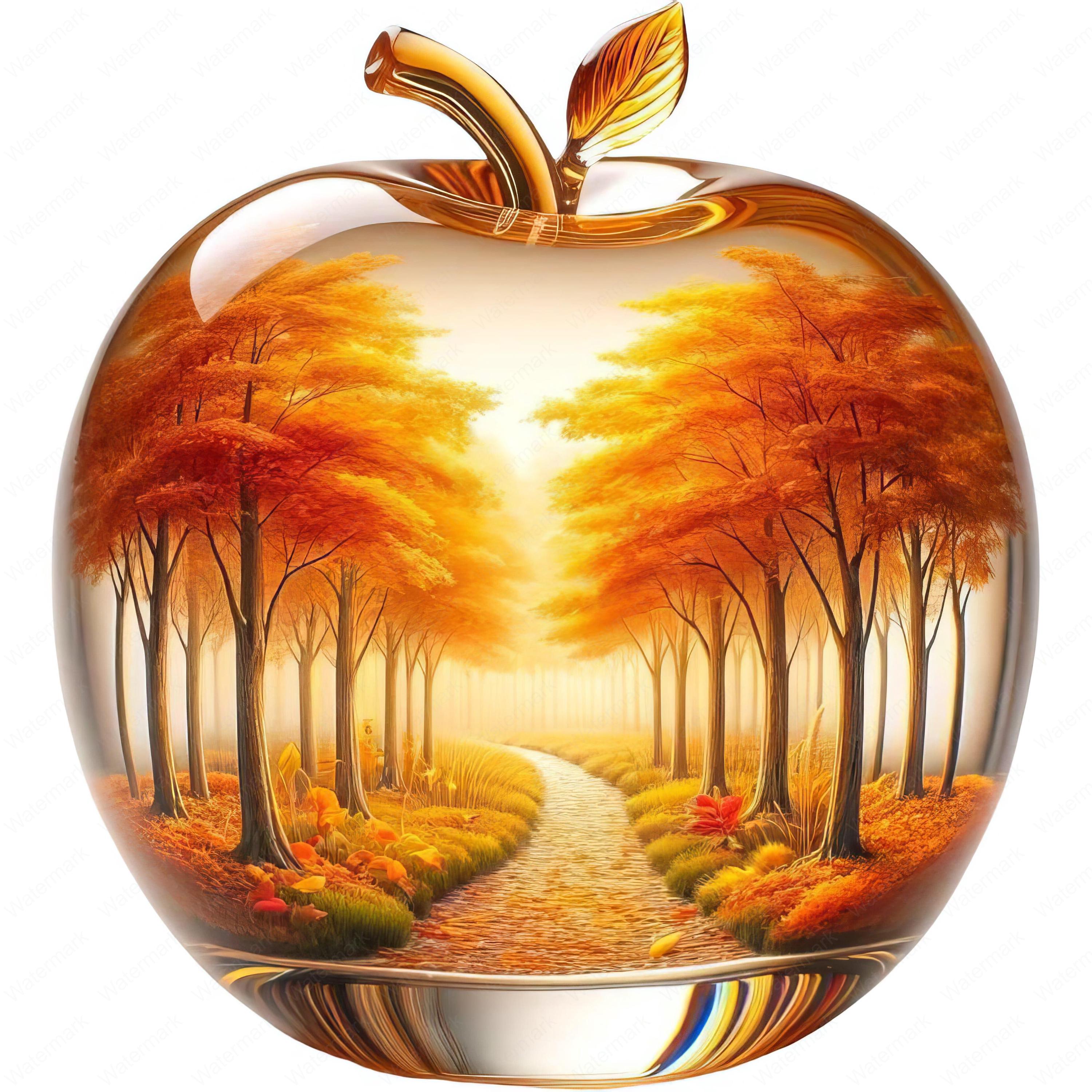 Autumn Apple Clipart Bundle: Vibrant Fall Designs (digital Download) - Etsy