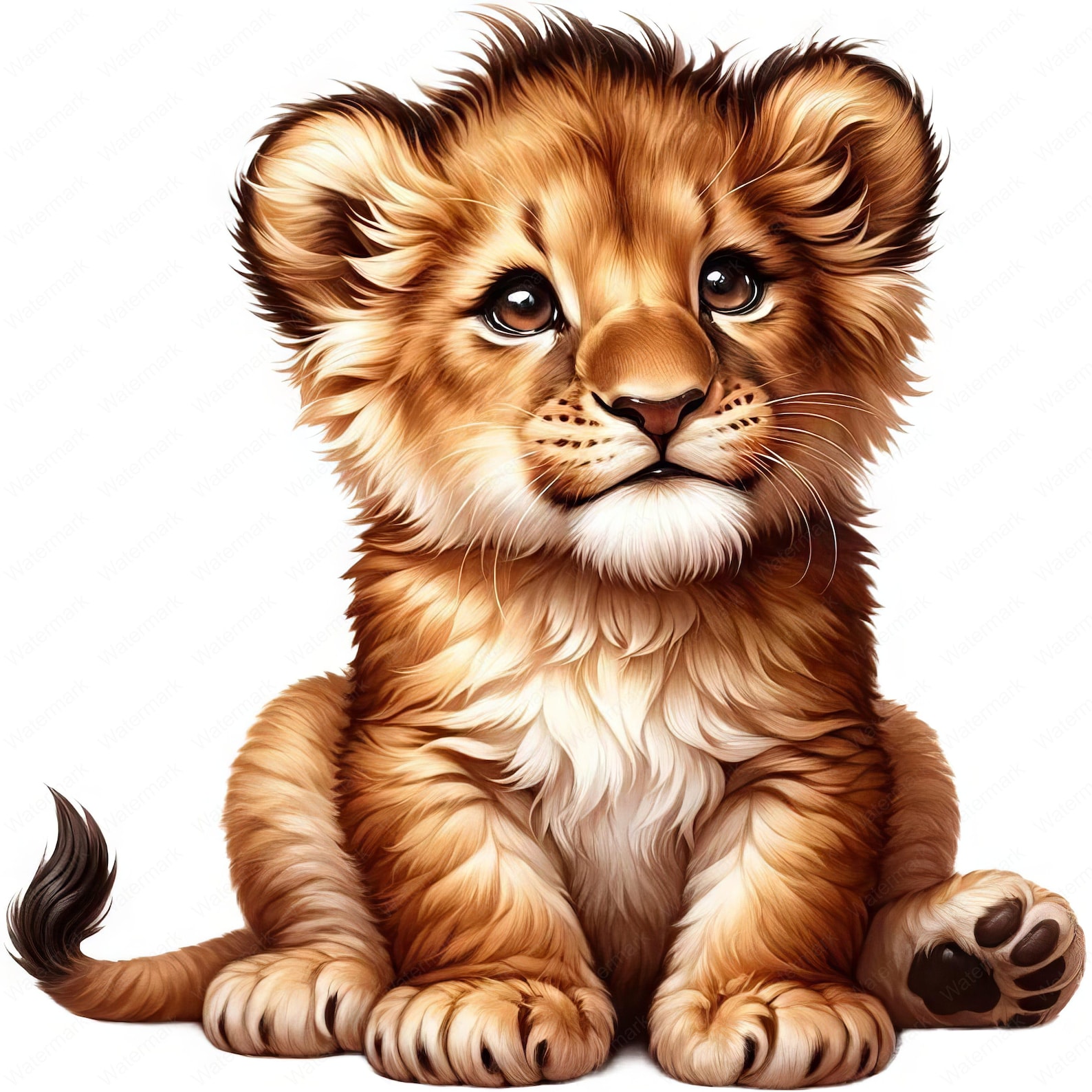 Lion Cub Clipart Cute Lion Cub Clipart Bundle 10 High-quality Designs ...