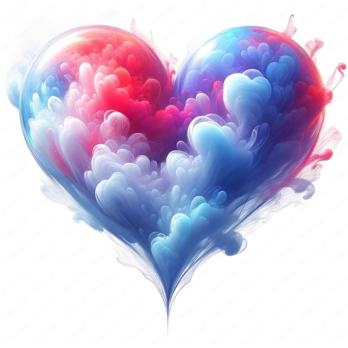 Ethereal Heart Clipart Bundle: Mystical Fantasy Art (digital Download ...