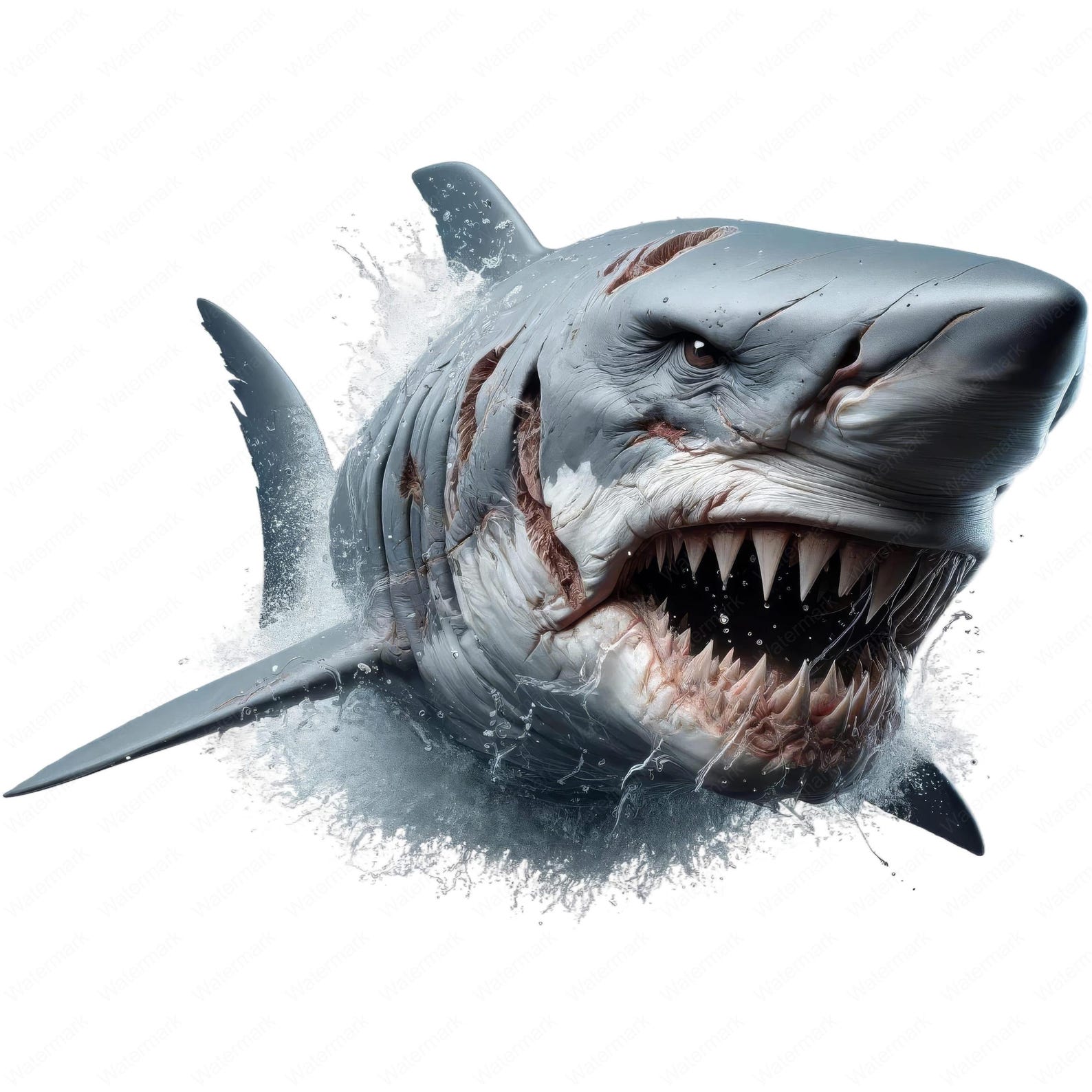 Ferocious Shark Clipart Bundle | Ocean Wildlife Art (digital Download ...