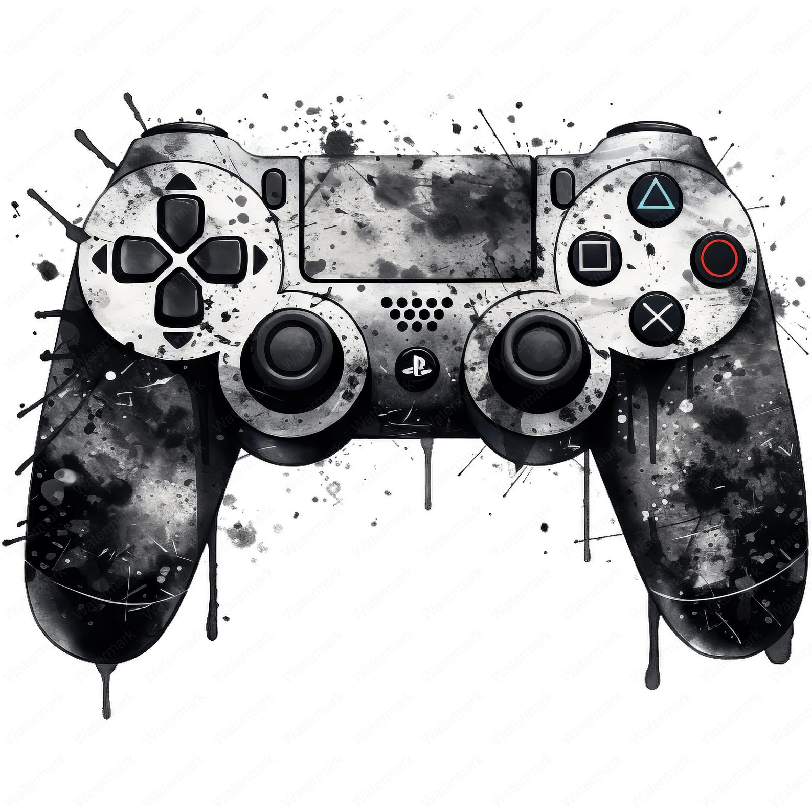 Monochrome Game Controller Clipart Bundle: Gaming Art Printables ...