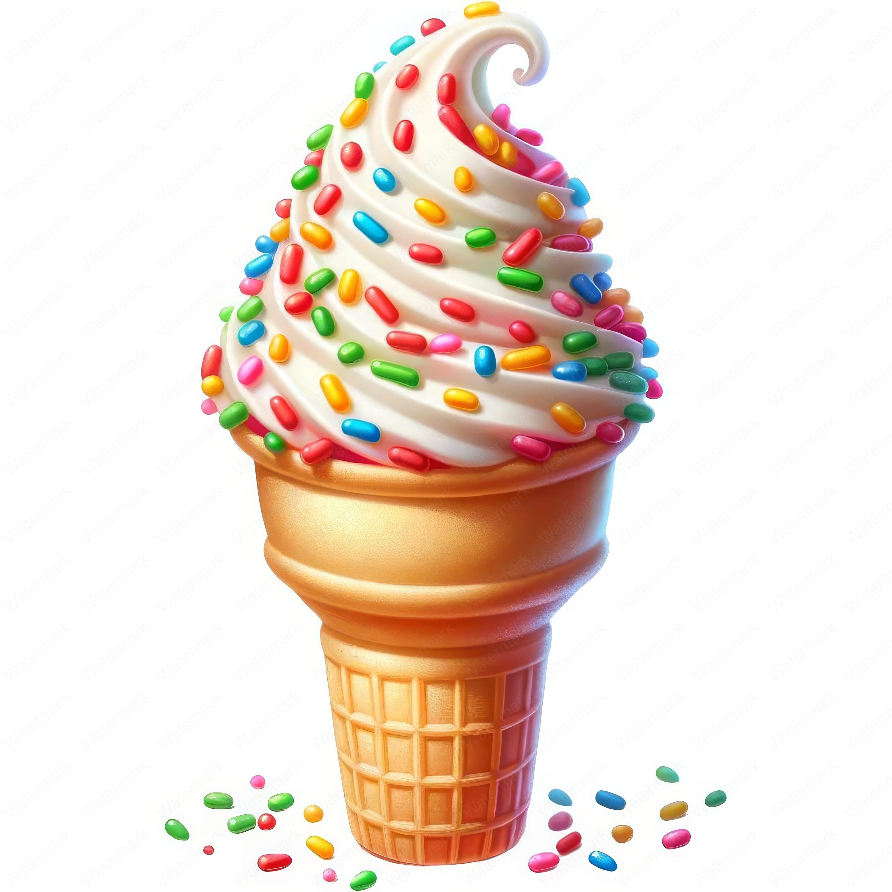 Sprinkles Ice Cream Clipart Bundle: Sweet Treat Designs (digital ...
