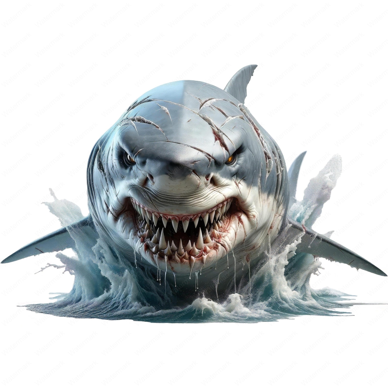 Ferocious Shark Clipart Bundle | Ocean Wildlife Art (digital Download ...