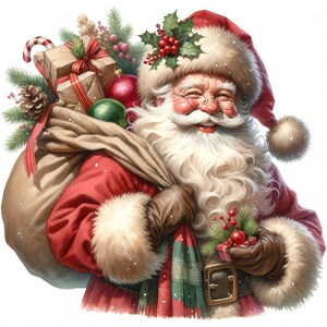 Retro Christmas Clipart | Clipart Bundle 07 | 10 Vintage-inspired ...