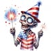 Zombie 4th of July Clipart Bundle: Independence Day Art (digital ...
