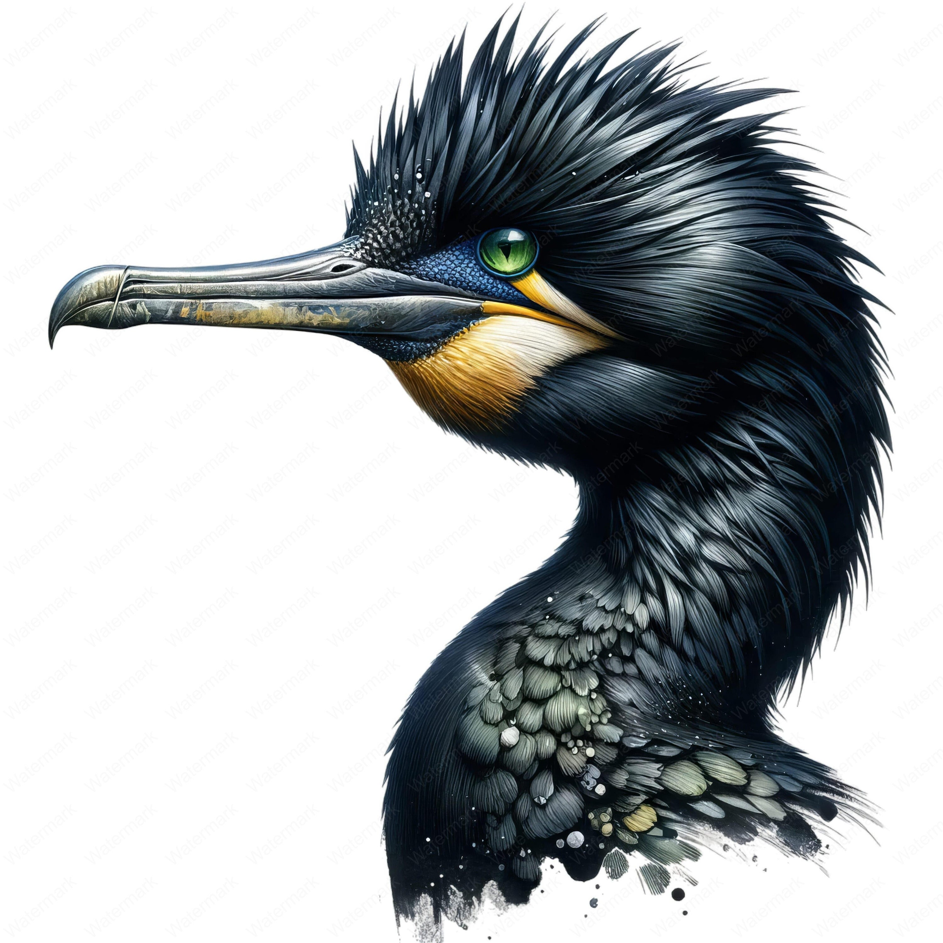 Elegant Shag Bird Clipart Bundle | High-quality Bird Art (digital ...