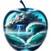 Stormy Ocean Apple Clipart: Lightning Art Printables (digital Download ...