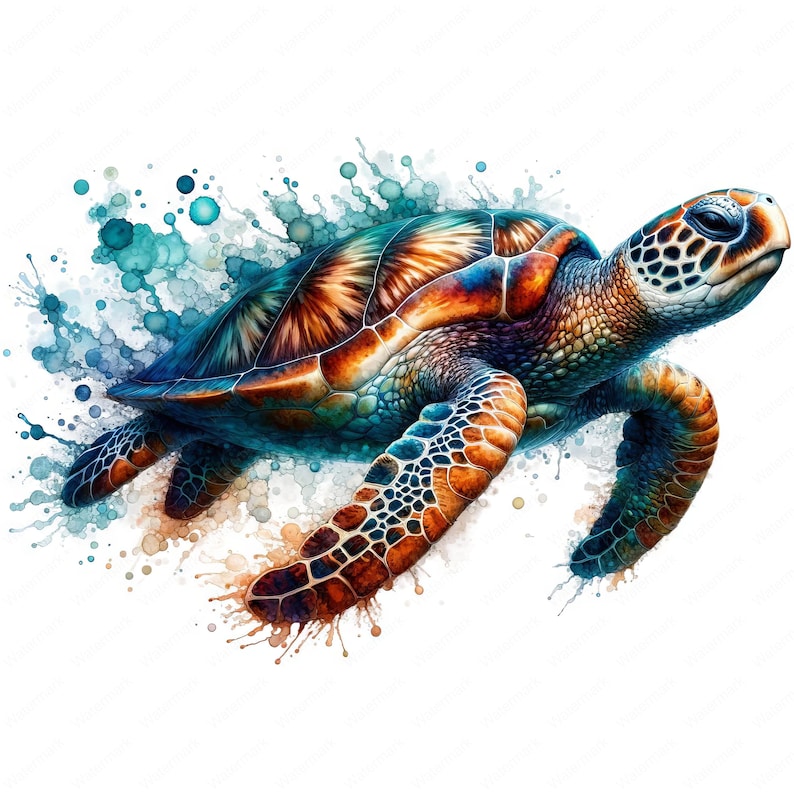Sea Turtle Clipart Bundle | Ocean Life Art, High-quality (digital ...