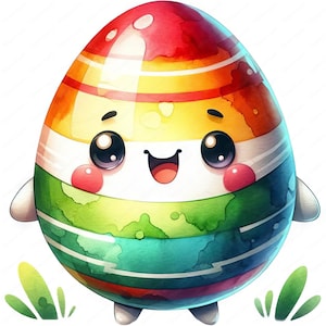 Easter Egg Clipart | Cute Easter Egg Clipart Bundle | 10 High-quality ...