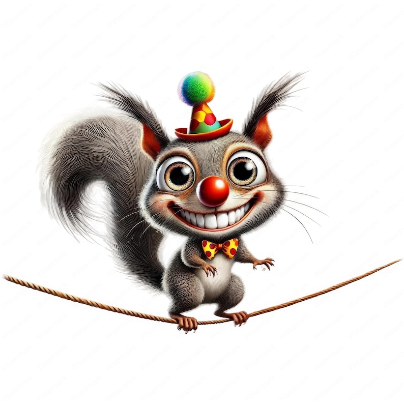 Playful Squirrel Clipart Bundle: 10 Animal Art Designs (digital ...