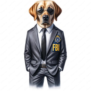 FBI Dog Clipart Bundle: Detective Art Printables (digital Download) - Etsy