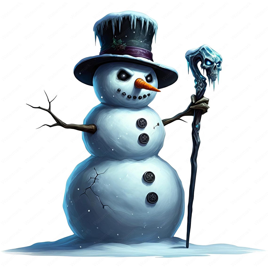 Gothic Snowman Clipart: Fantasy PNG Bundle (digital Download) - Etsy
