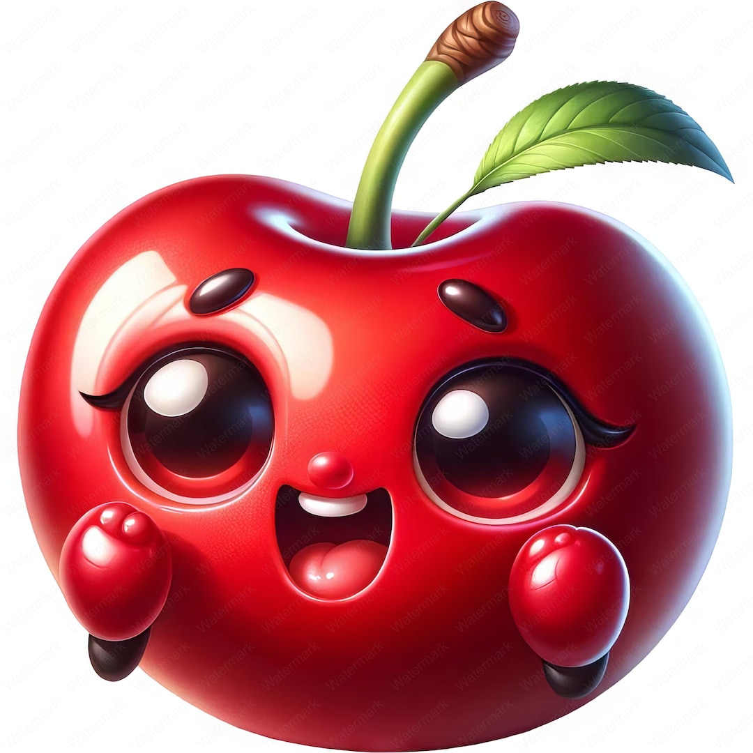 Cute Cherry Clipart | Adorable Cute Cherry Clipart Bundle | 10 High ...