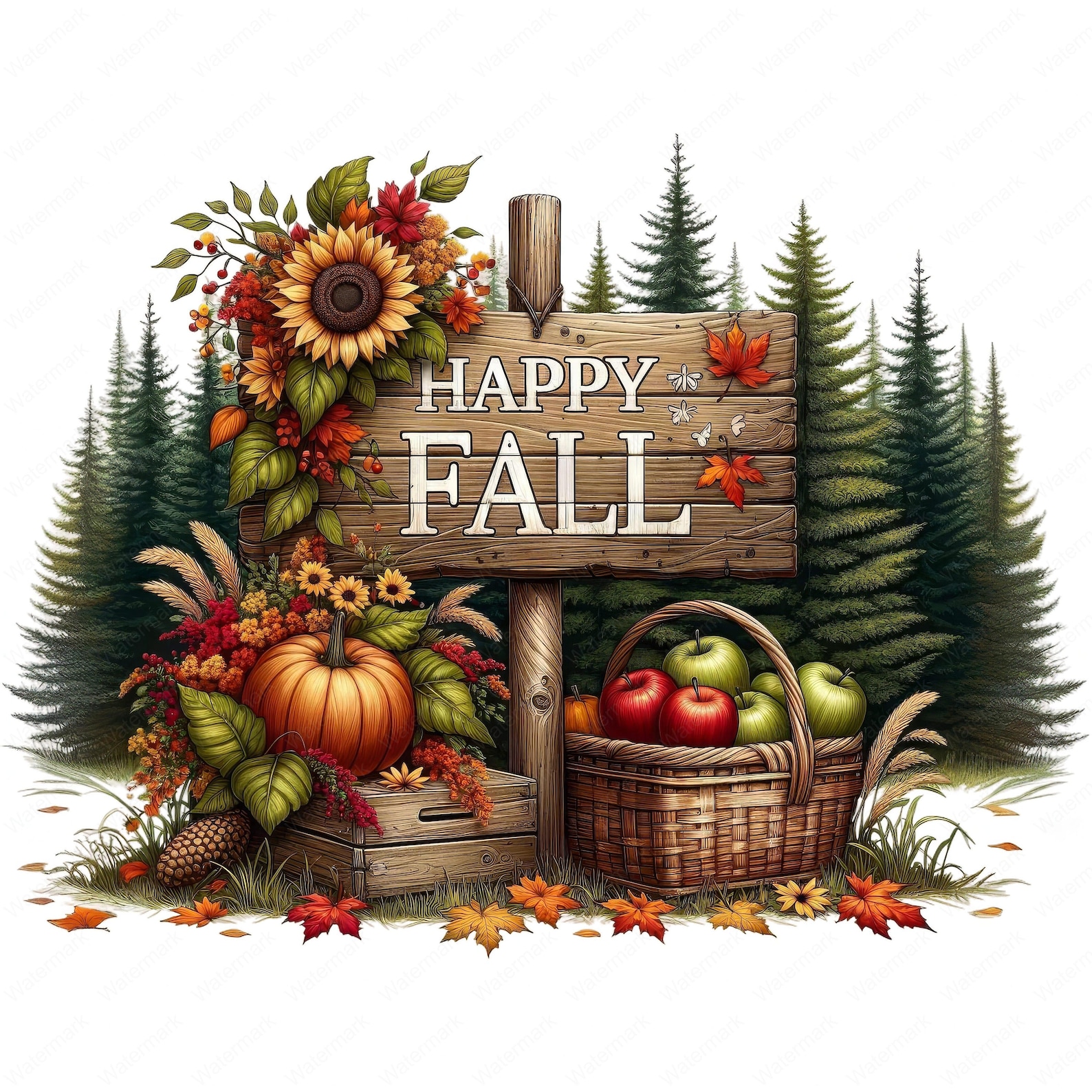 Fall Harvest Clipart Bundle: Autumn Art Printables (commercial Use ...