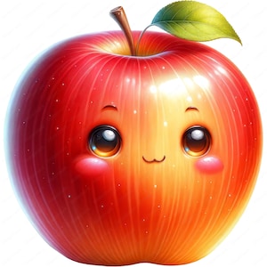 Cute Apple Clipart | Adorable Cute Apple Clipart Bundle | 10 High ...