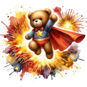 Brave Teddy Bear Clipart | 10 High-quality Designs | Courageous Bear ...