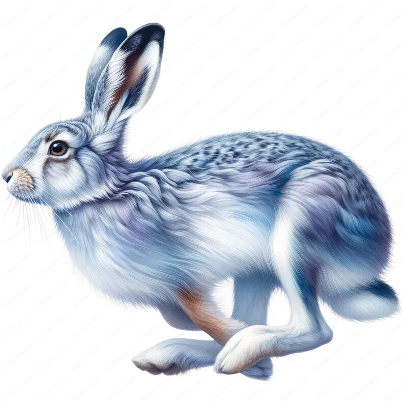 Arctic Hare Clipart Bundle | Watercolor Style (digital Download) - Etsy