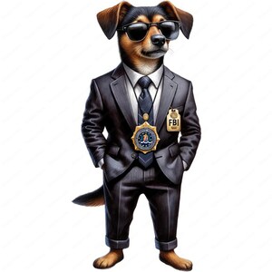 FBI Dog Clipart Bundle: Detective Art Printables (digital Download) - Etsy