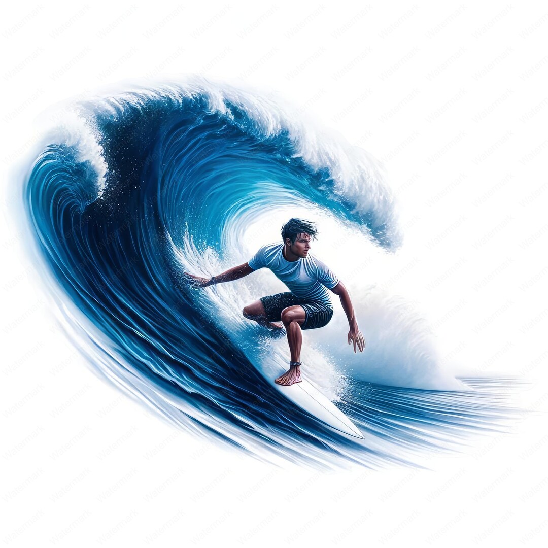 Surfing Clipart Vibrant Summer Clipart Bundle 10 High-quality Designs ...