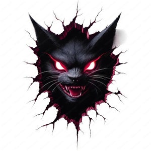 Demon Cat Clipart | Sinister Demon Cat Clipart Bundle | 10 High-quality ...