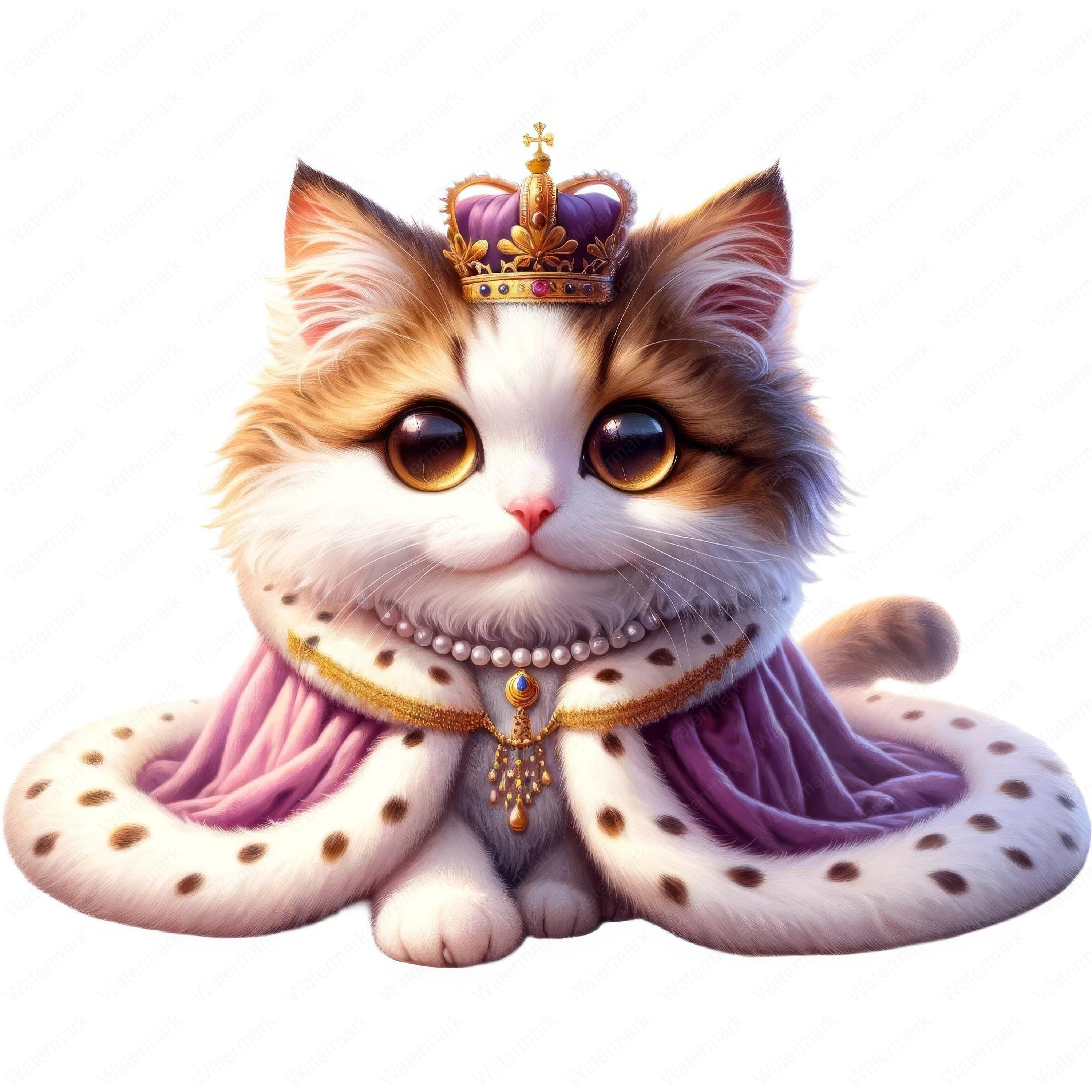 Cute Cat Queen Clipart Bundle | Royalty Art (digital Download) - Etsy