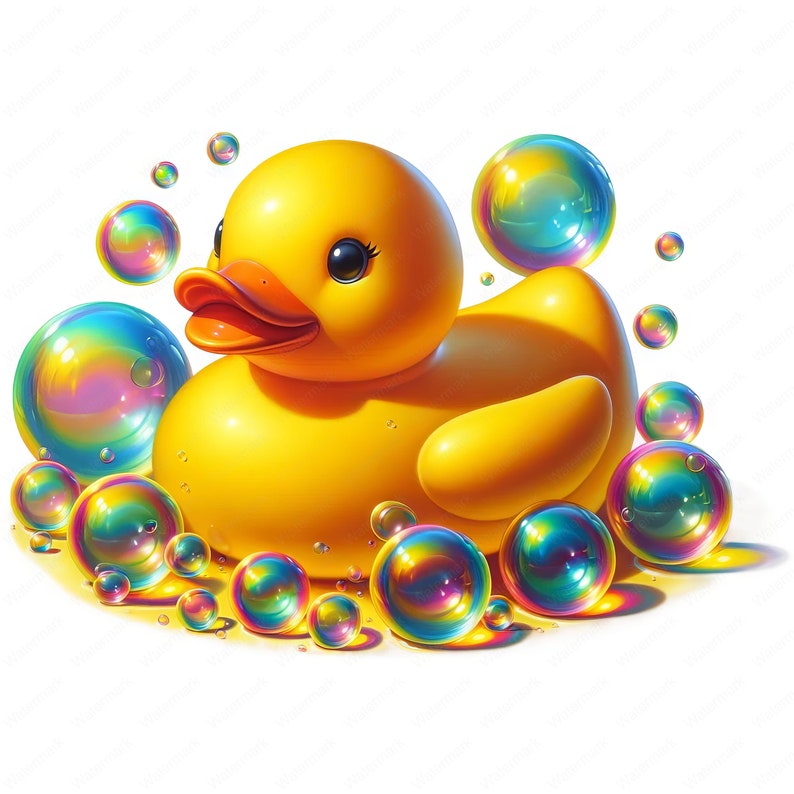 Rubber Duck Clipart Bundle: Bath Time Art Printables (digital Download ...