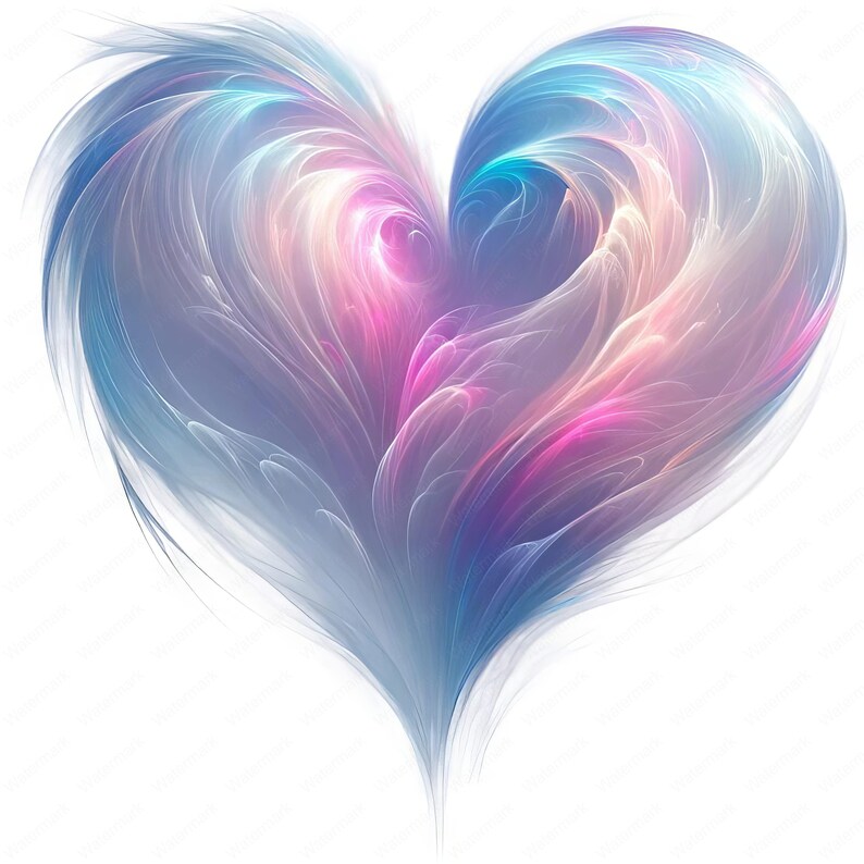 Ethereal Heart Clipart Bundle: Mystical Fantasy Art (digital Download ...