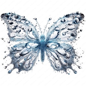 Aqua Butterfly Clipart | Dynamic Water Butterfly Clipart Bundle | 10 ...