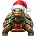 Whimsical Christmas Turtle Clipart: Holiday Animal Art (digital ...