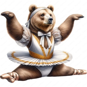 Ballet Bear Clipart | Adorable Ballet Bear Clipart Bundle | 10 High ...