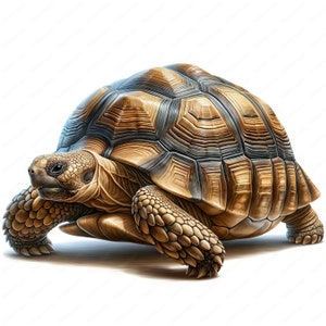 Realistic Tortoise Clipart Bundle: Reptile Art Printables (digital ...