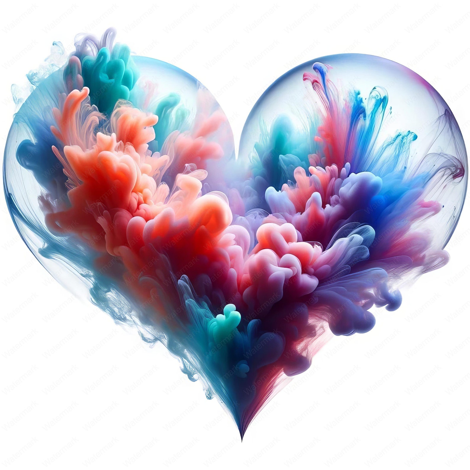Ethereal Heart Clipart Bundle: Mystical Fantasy Art (digital Download ...