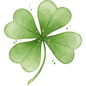 Shamrock Clipart | Shamrock PNG Bundle | Clover Watercolor Designs ...
