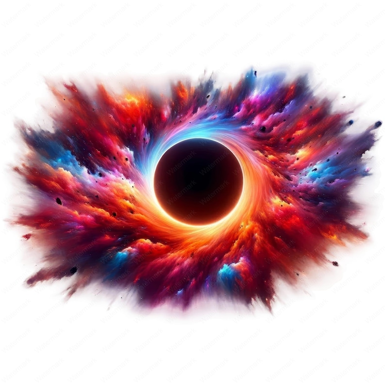 Cosmic Black Hole Clipart Bundle | High-quality Space Art (digital ...