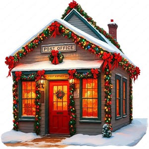 Christmas Post Office Clipart Bundle: Festive Winter Art (digital ...