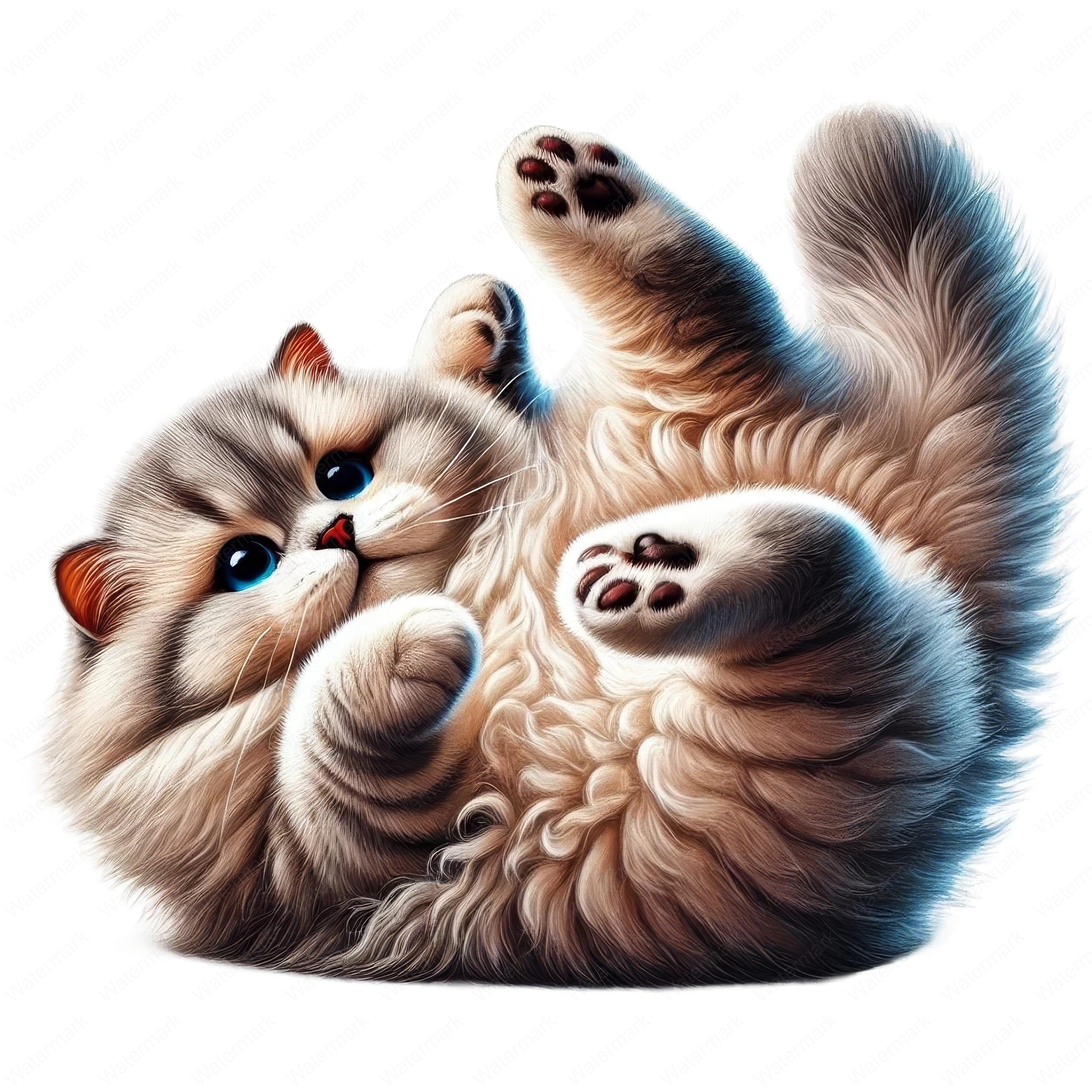 Fluffy Cat Clipart Bundle: Adorable Animal Art (digital Download) - Etsy