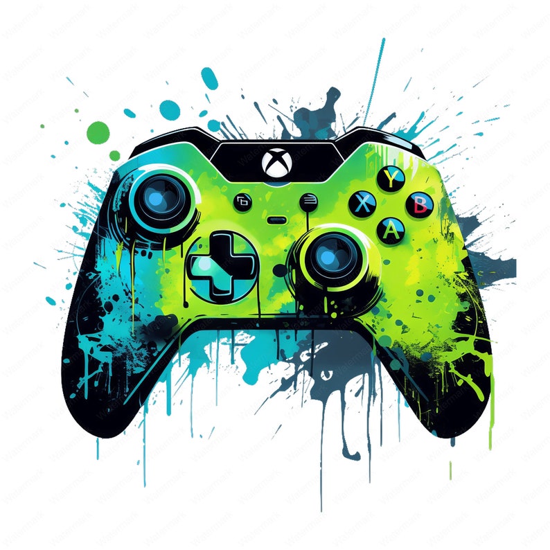 Stylish Game Controller Clipart Bundle: Gaming Art Printables (digital ...