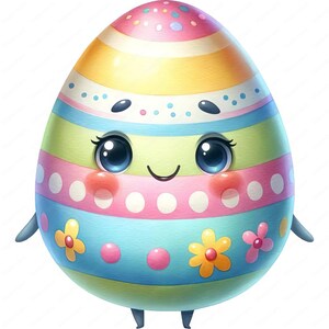 Easter Egg Clipart | Cute Easter Egg Clipart Bundle | 10 High-quality ...