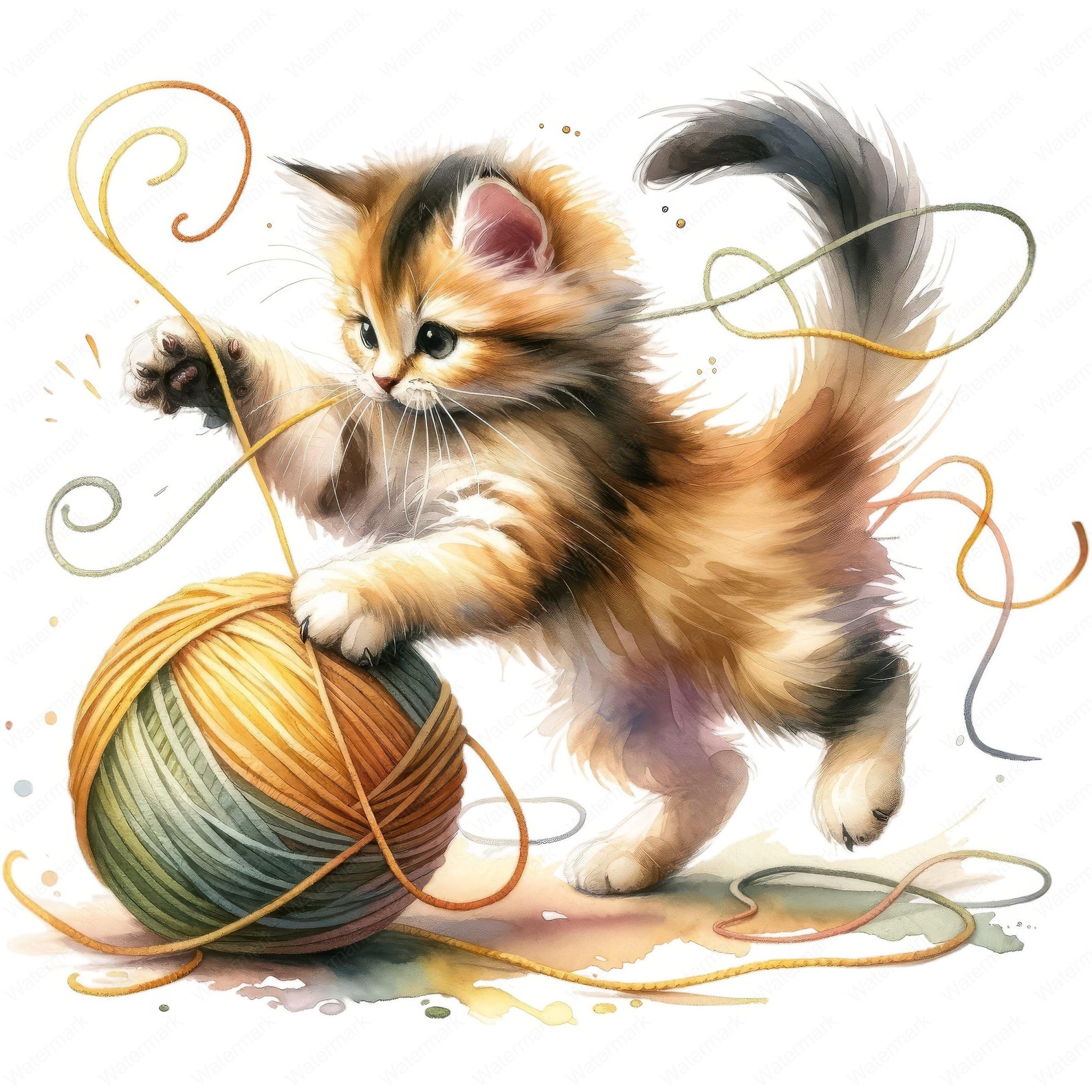 Playful Cat Clipart Charming Playful Cat Clipart Bundle 10 High-quality ...