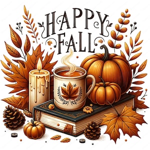 Fall Harvest Clipart Bundle: Autumn Art Printables (commercial Use ...
