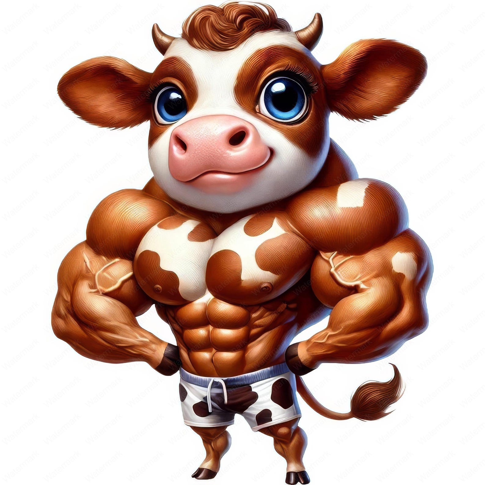 Muscular Cow Clipart Bundle: Fitness Animal Art (digital Download) - Etsy