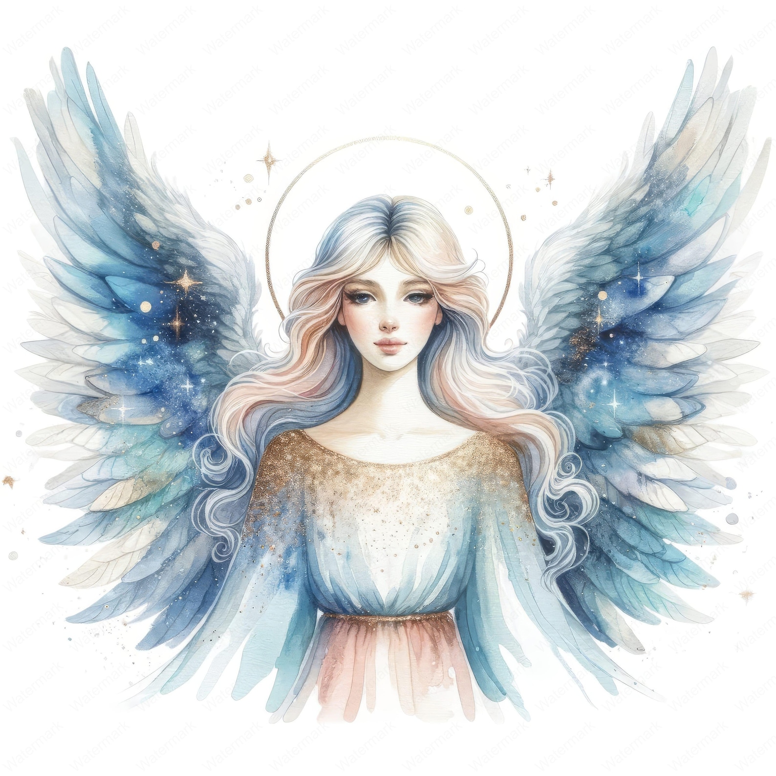 Heavenly Angel Clipart Bundle | High-quality Spiritual Art (digital ...
